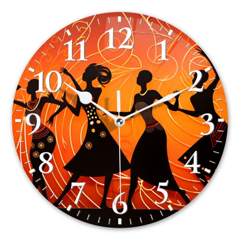 Decorative Round Wall Clocks Non-Ticking Silent Battery Operated Clocks ...