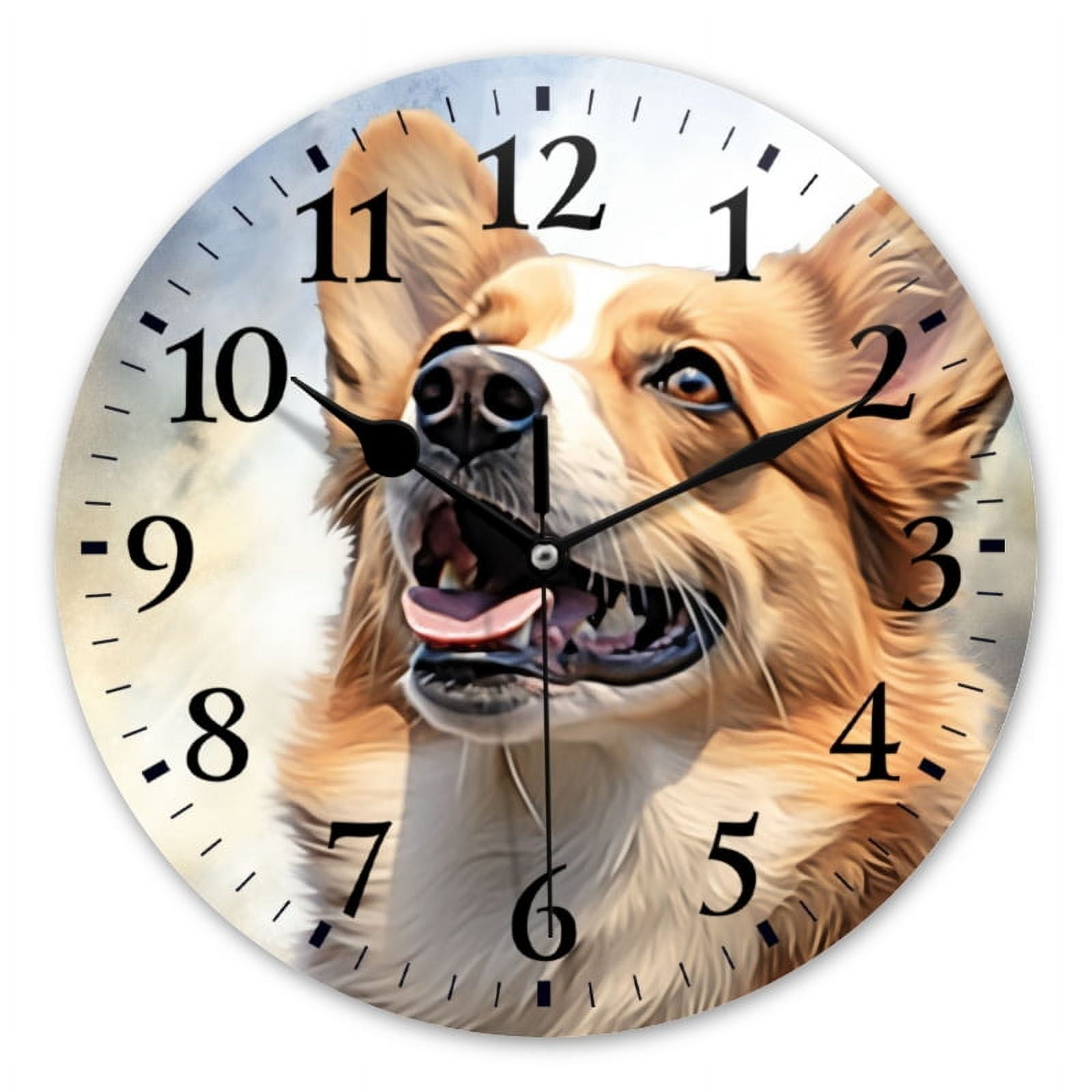 Decorative Round Wall Clocks Non-Ticking Silent Battery Operated Clocks ...