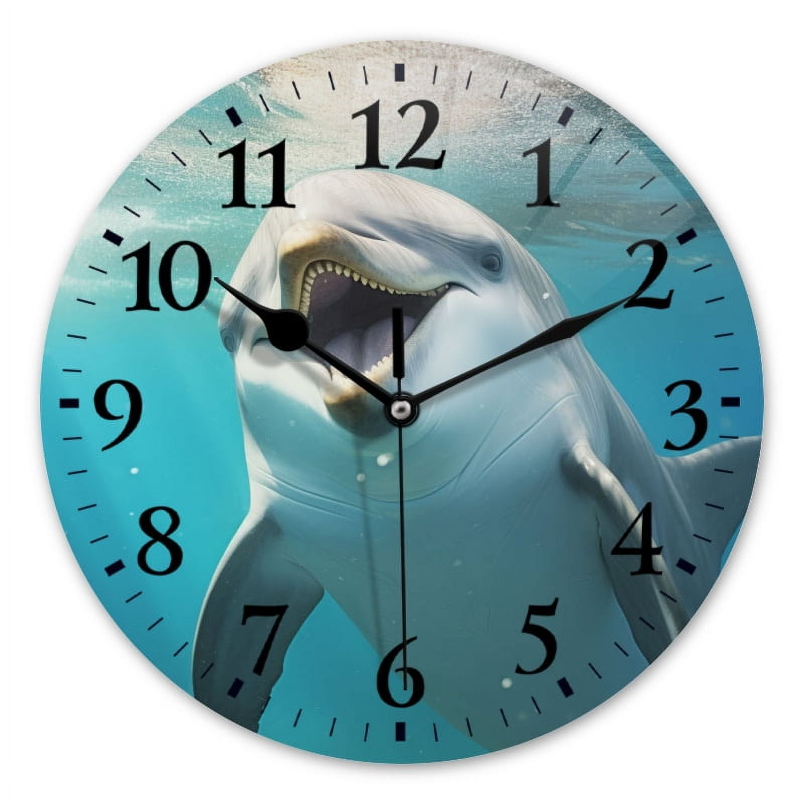 Non-Ticking Silent Wall Clocks Battery Operated Personalized Decor ...