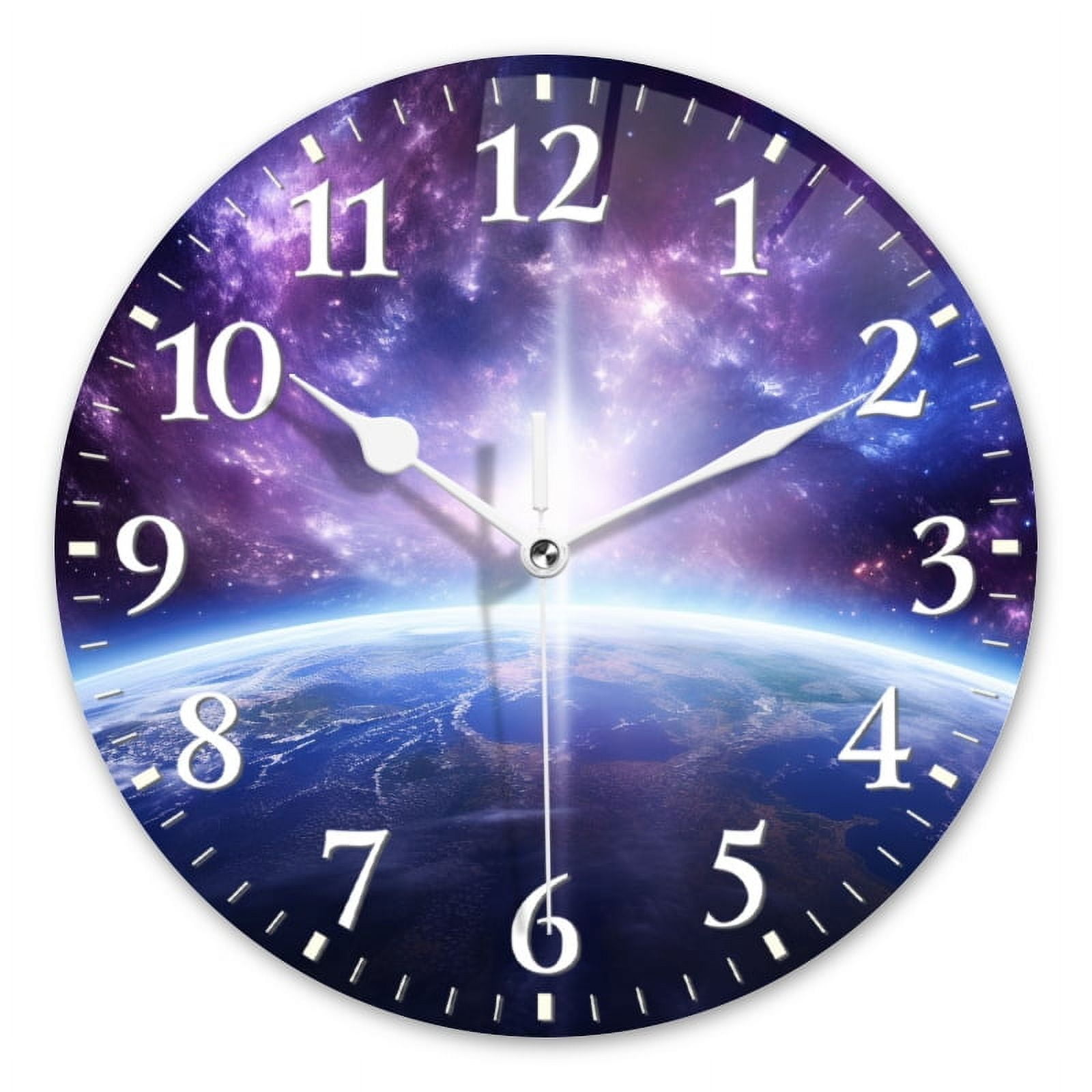 Decorative Round Wall Clocks Non-Ticking Silent Battery Operated Clocks ...