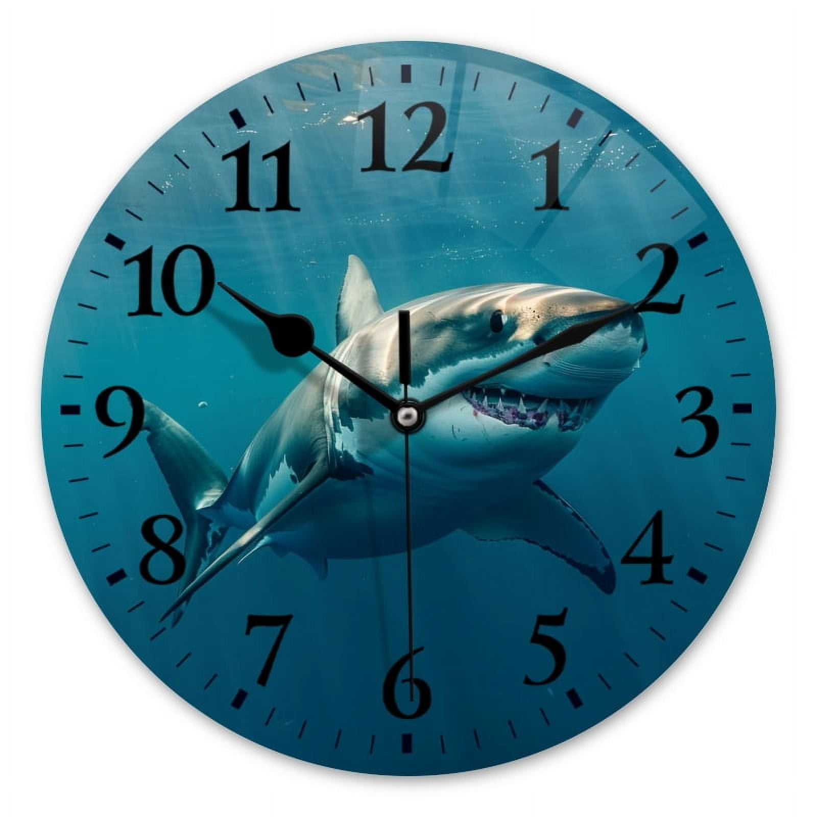 Decorative Round Wall Clocks Non-Ticking Silent Battery Operated Clocks ...