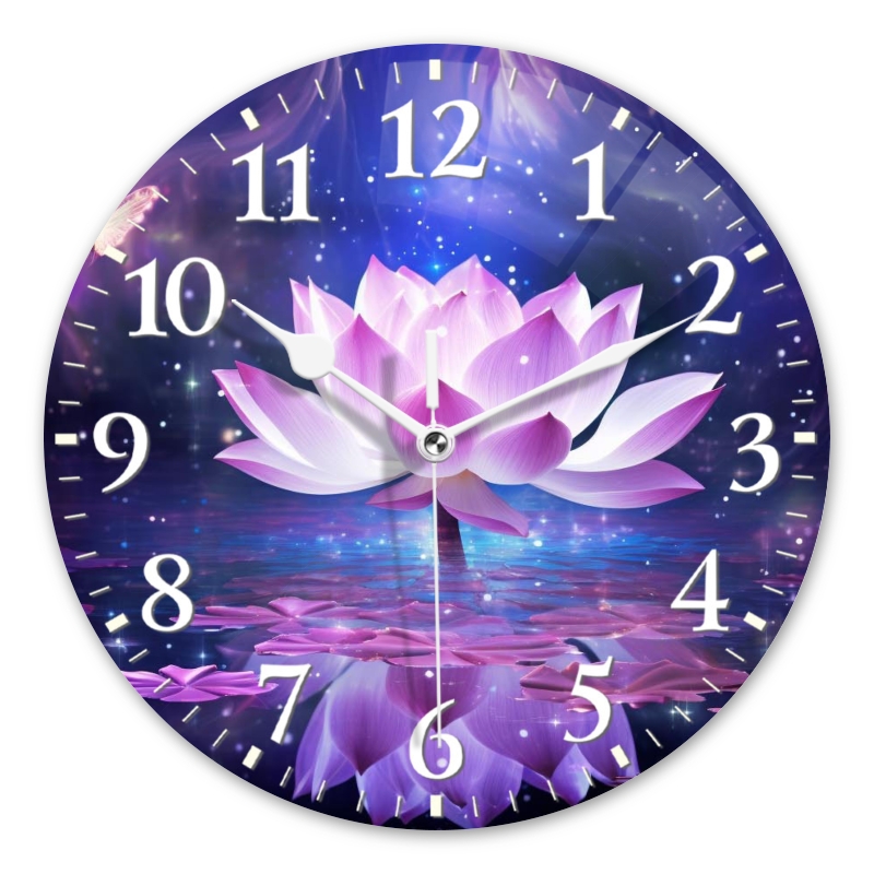 Decorative Round Wall Clocks Non-Ticking Silent Battery Operated Clocks with Photo for Bedroom ...