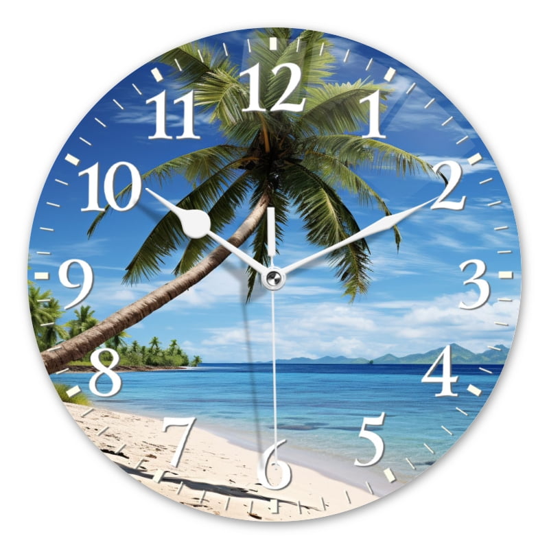 Decorative Round Wall Clocks Non-Ticking Silent Battery Operated Clocks ...