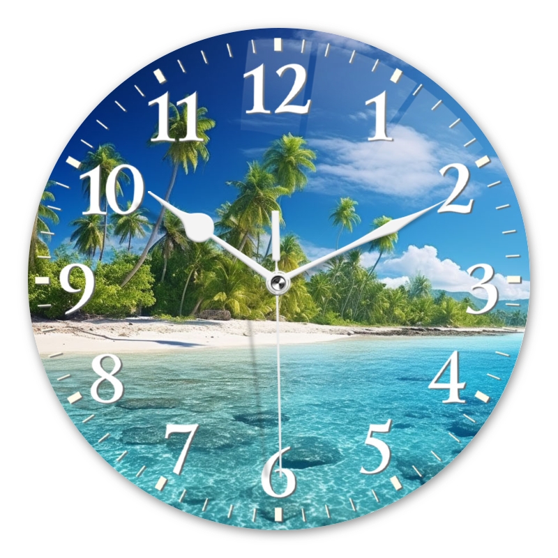 Decorative Round Wall Clocks Non-Ticking Silent Battery Operated Clocks ...