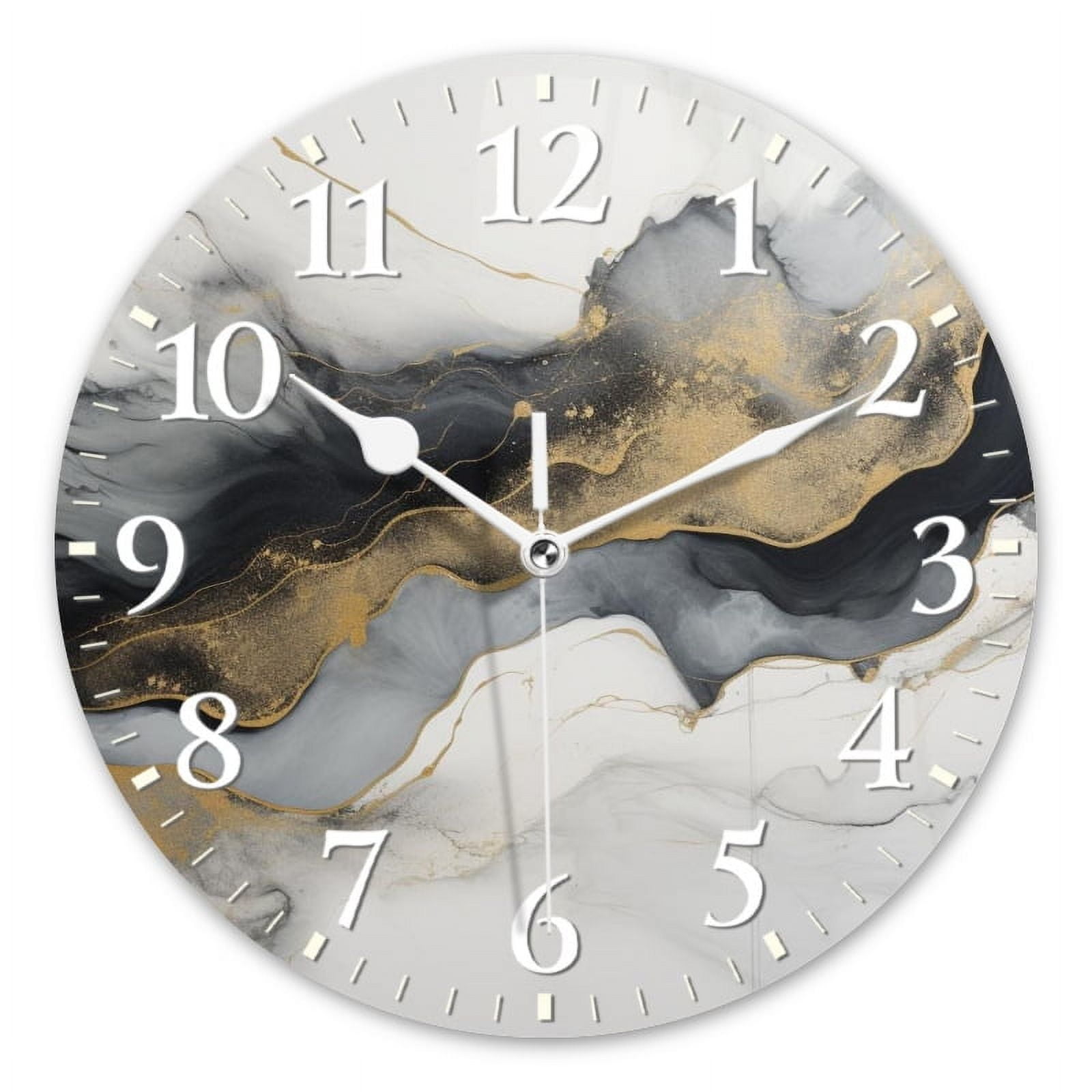 Non-Ticking Silent Wall Clocks Battery Operated Personalized Decor ...