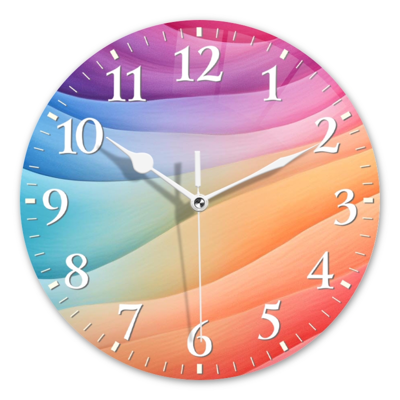 Decorative Round Wall Clocks Non-Ticking Silent Battery Operated Clocks ...