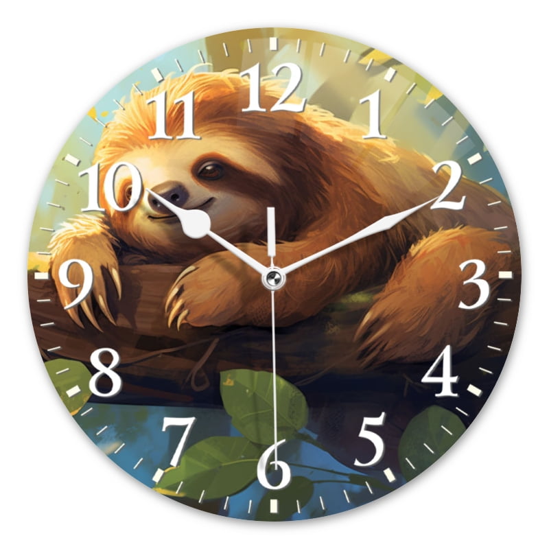 Decorative Round Wall Clocks Non-Ticking Silent Battery Operated Clocks ...