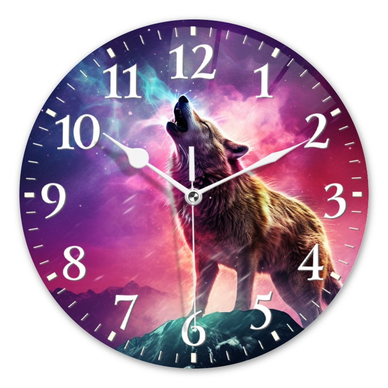 Decorative Round Wall Clocks Non-Ticking Silent Battery Operated Clocks ...