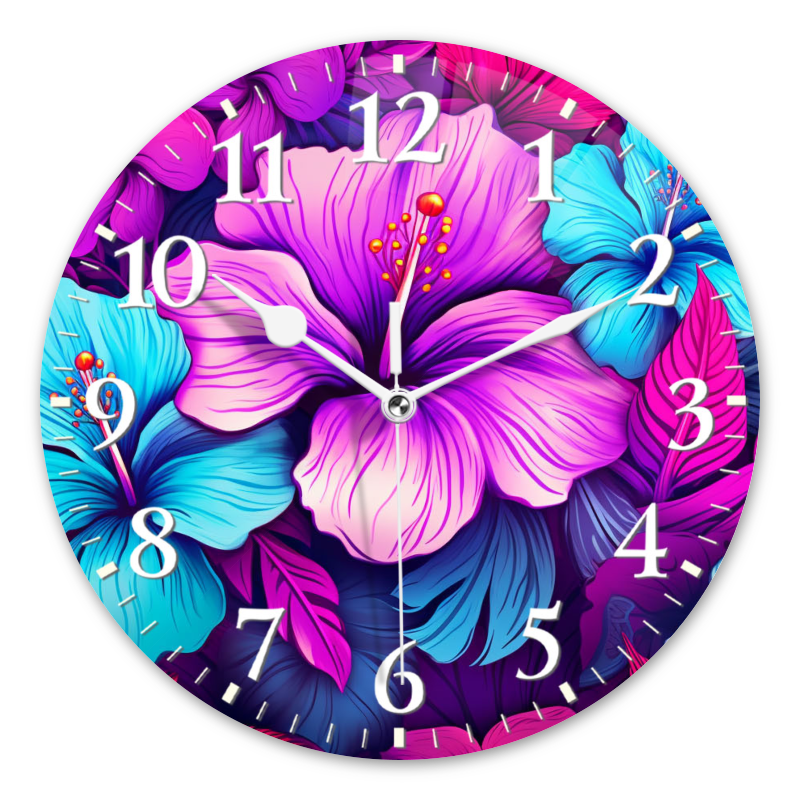 Decorative Round Wall Clocks Non-Ticking Silent Battery Operated Clocks ...