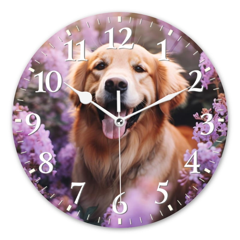 Decorative Round Wall Clocks Non-Ticking Silent Battery Operated Clocks ...