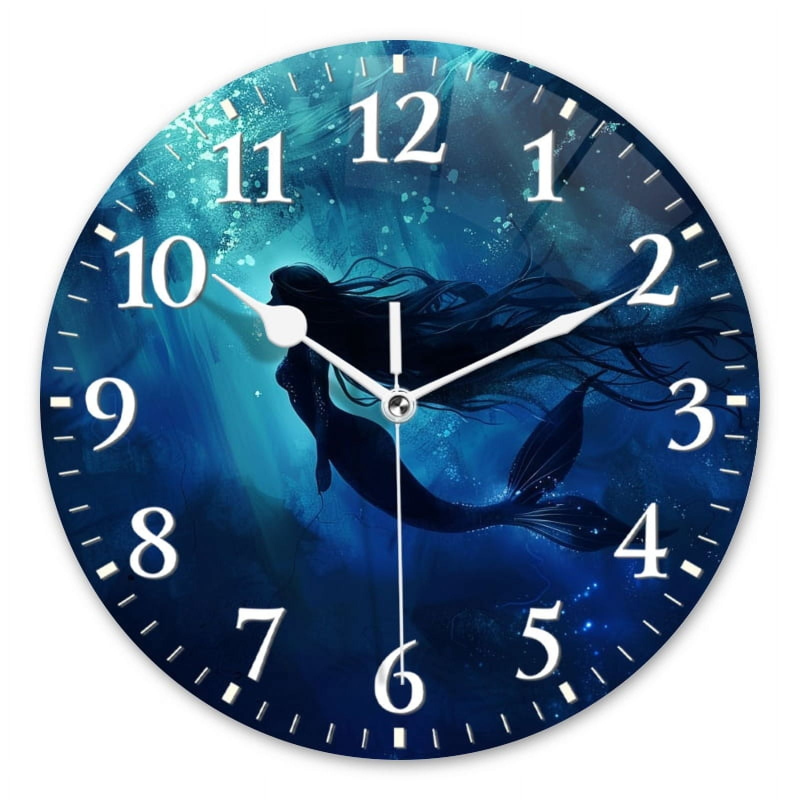 Non-Ticking Silent Wall Clocks Battery Operated Personalized Decor ...