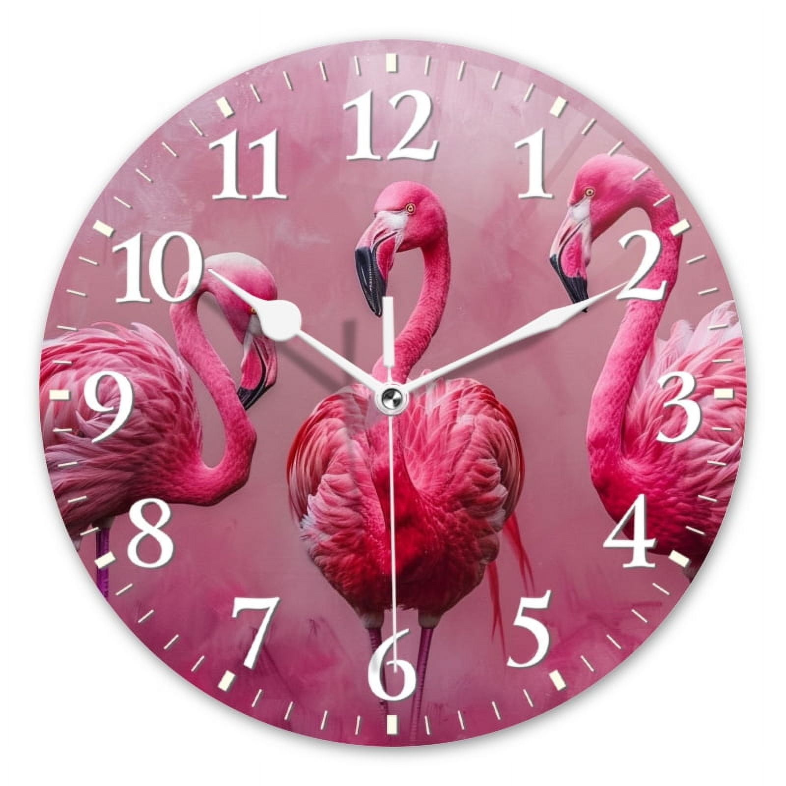 Decorative Round Wall Clocks Non-Ticking Silent Battery Operated Clocks ...
