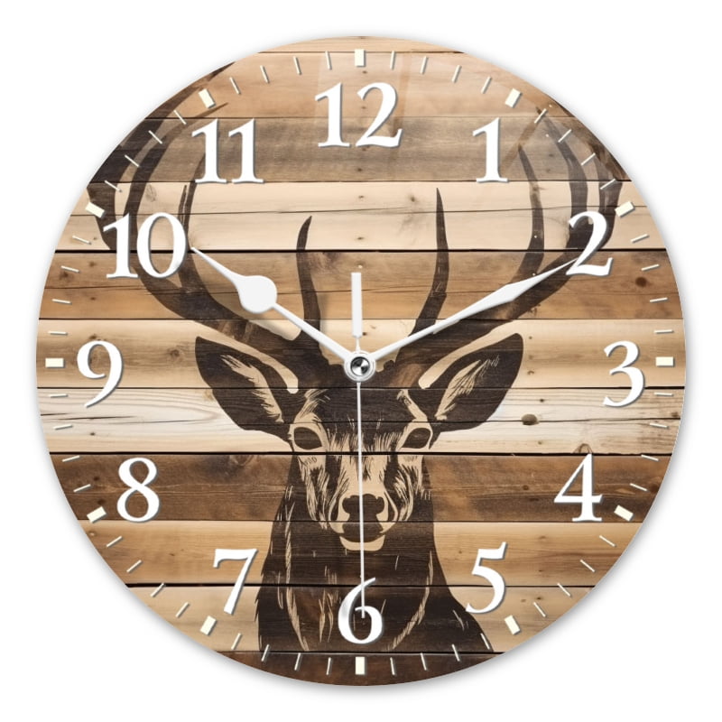 Decorative Round Wall Clocks Non-Ticking Silent Battery Operated Clocks ...