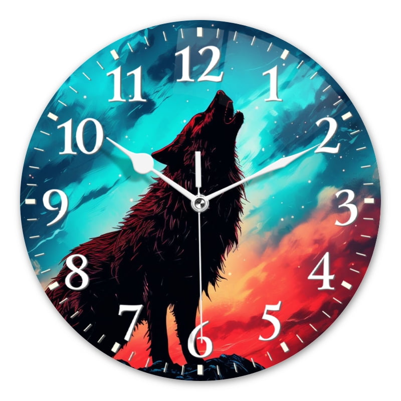 Decorative Round Wall Clocks Non-Ticking Silent Battery Operated Clocks ...