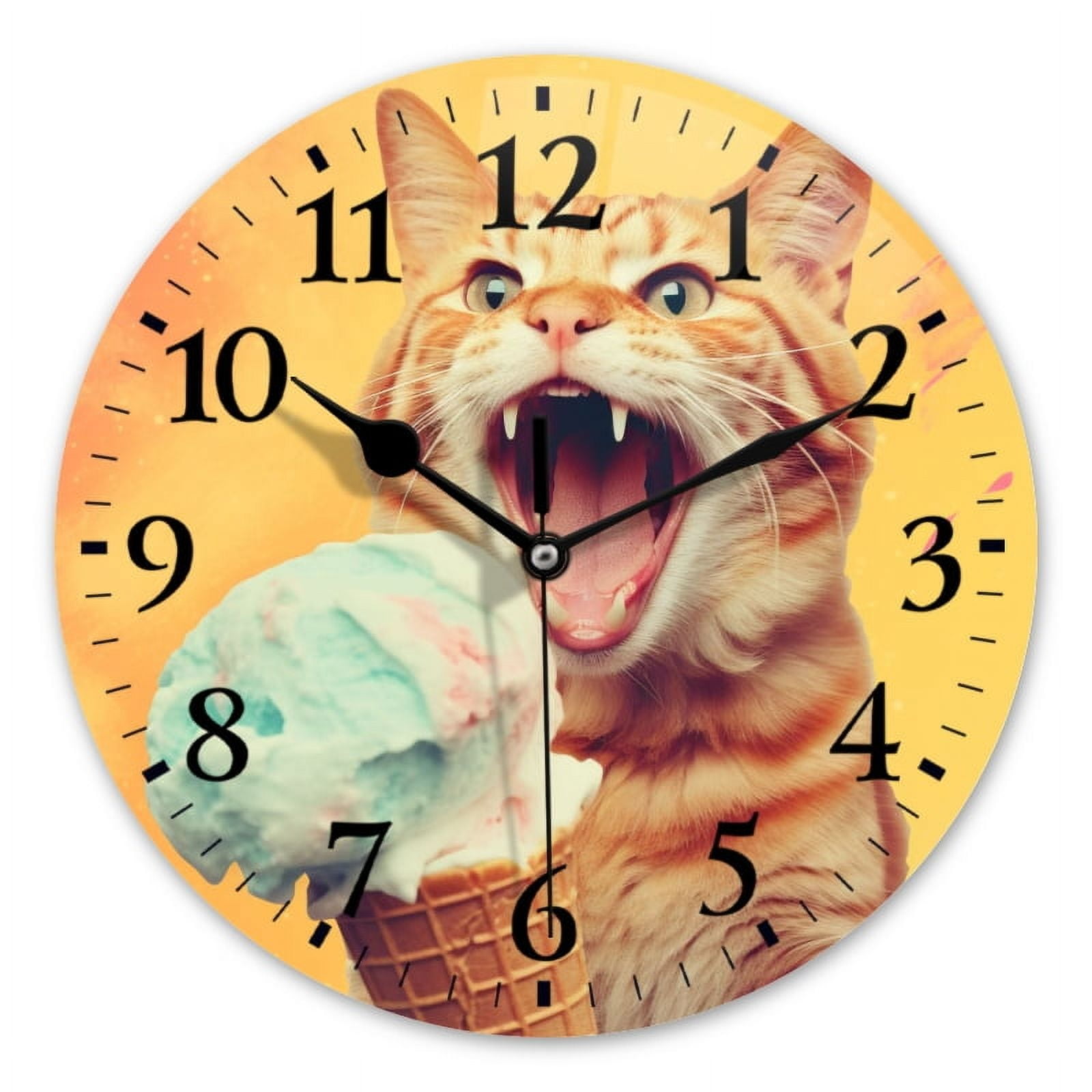 Decorative Round Wall Clocks Non-Ticking Silent Battery Operated Clocks ...