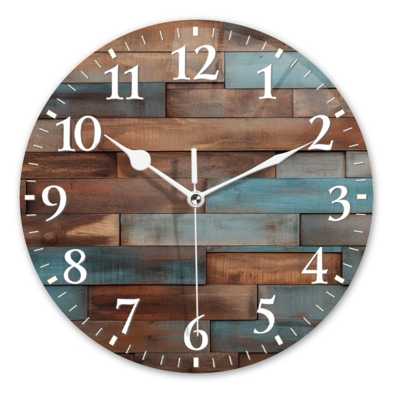 Decorative Round Wall Clocks Non-Ticking Silent Battery Operated Clocks ...