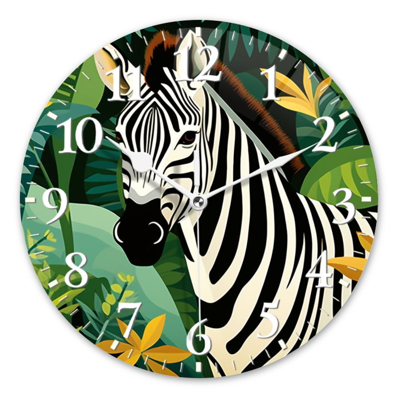 Decorative Round Wall Clocks Non-Ticking Silent Battery Operated Clocks ...