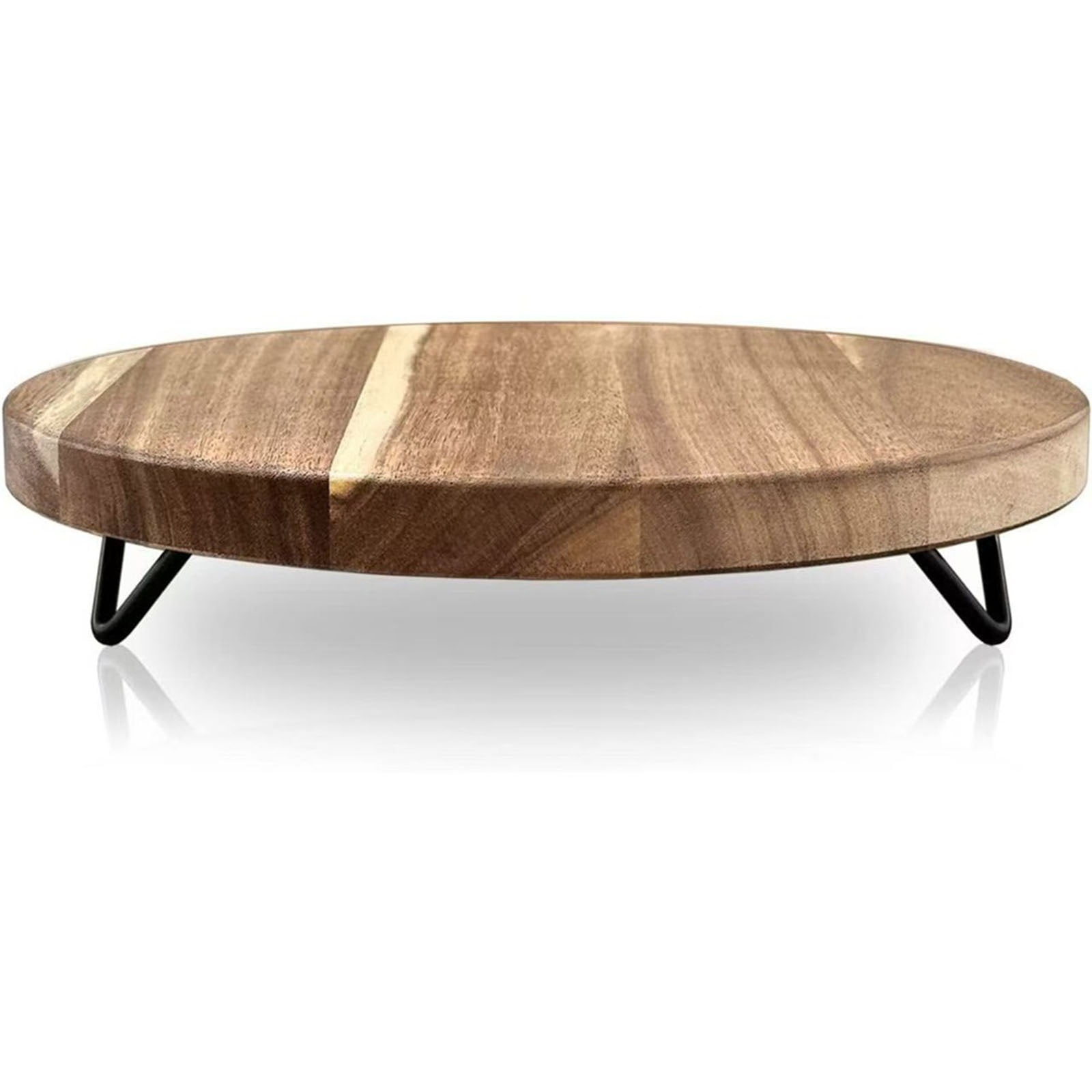 Decorative Round Wood Riser for Home or Kitchen and Bathroom Countertop ...