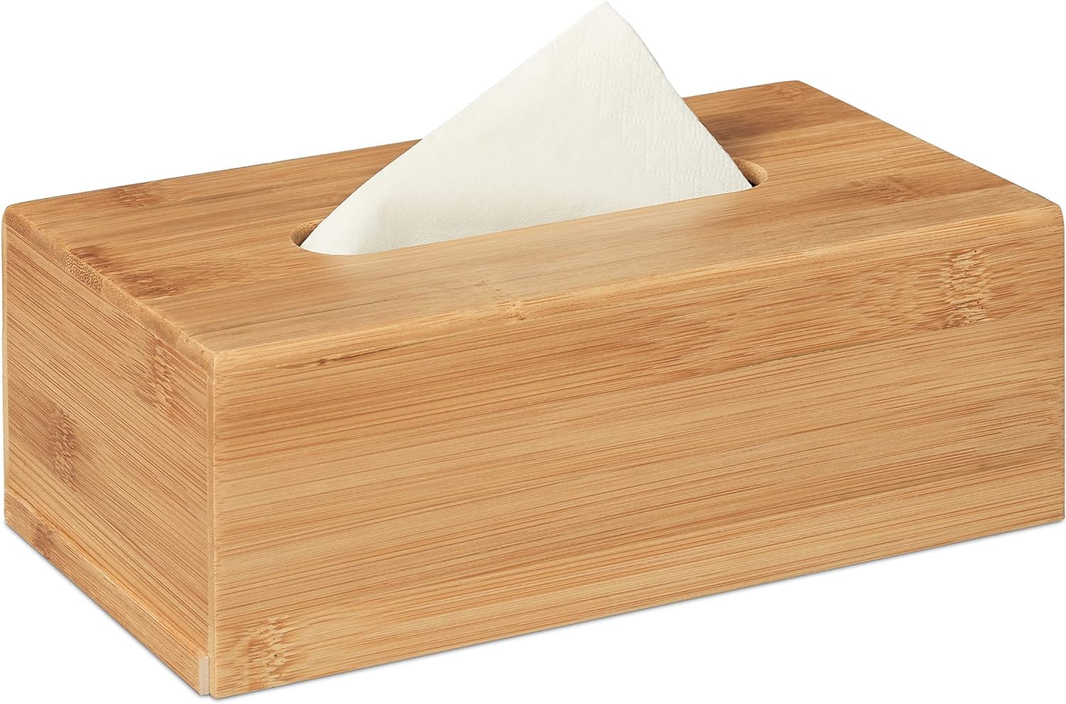 Decorative Rustic Bamboo Tissue Box 7.5 x 24 x 12 cm with Removable ...