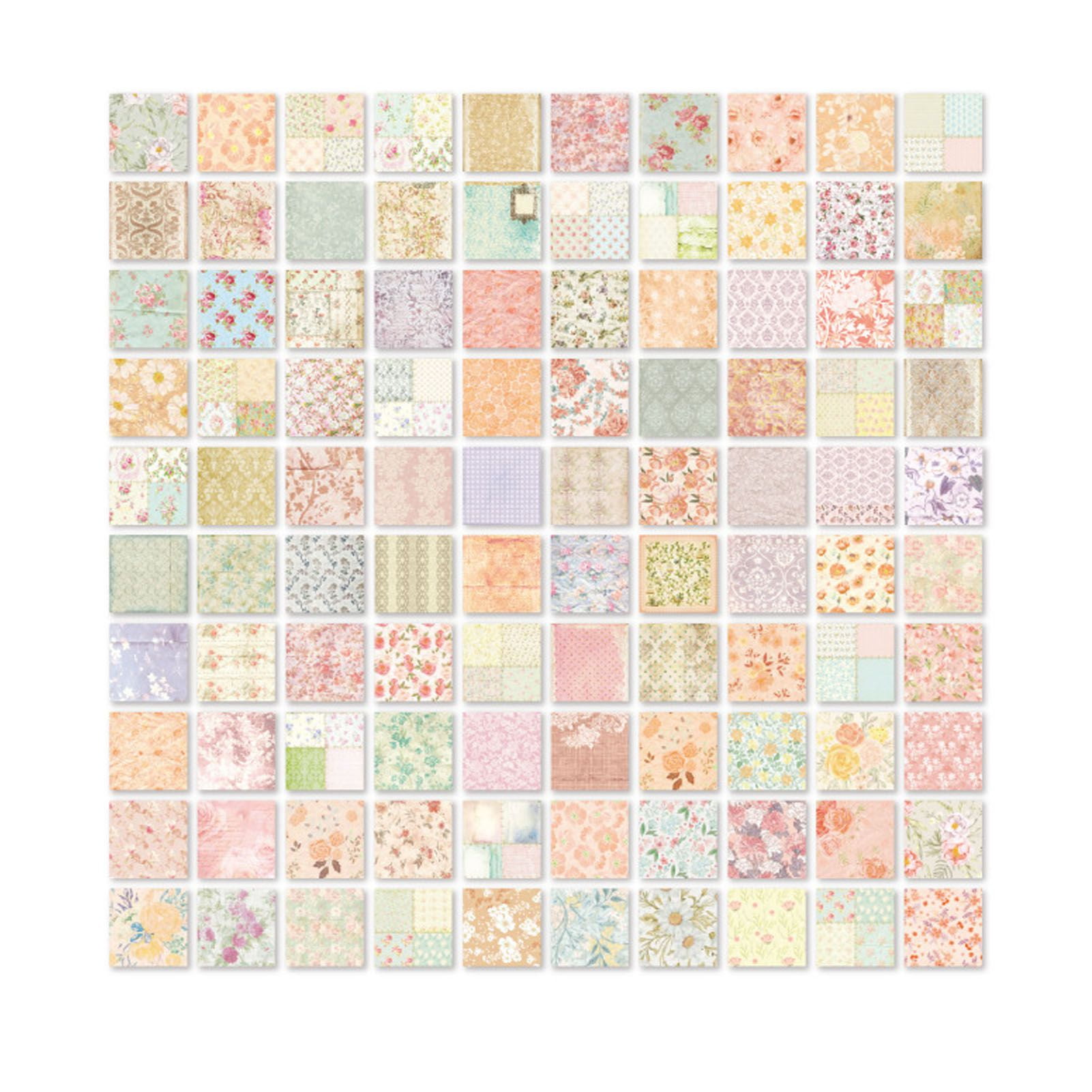 Decorative Scrapbook Paper, 200 Sheets, Flowers Plants Patterns ...