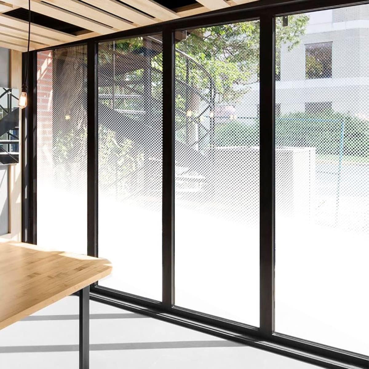 Decorative Semi - Privacy Window Film One Way Gradient Dot Patterns ...