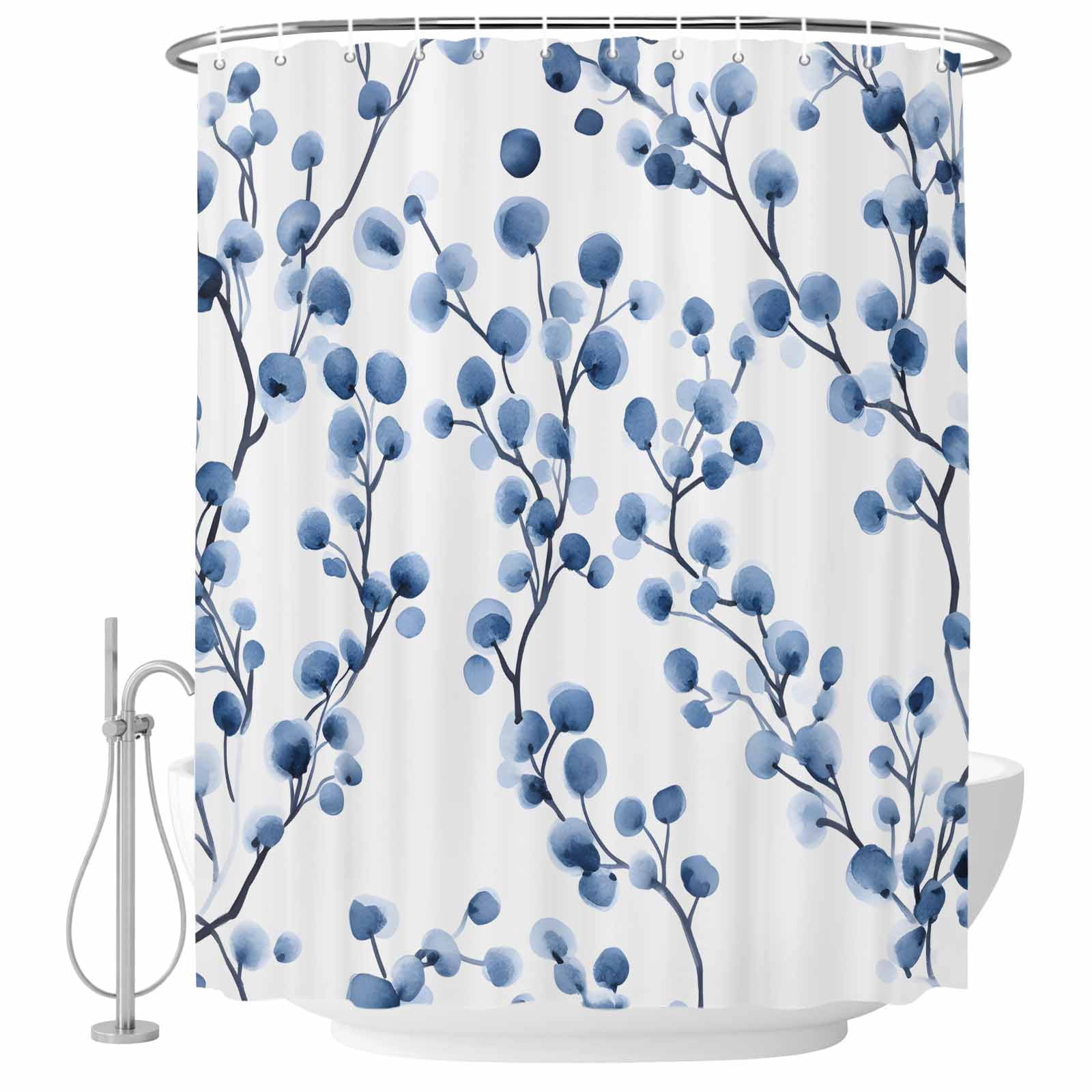 Decorative Shower Curtain Farmhouse Polyester Fabric Waterproof Bath ...