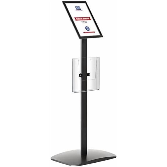 Decorative Sign Holder, Pedestal Sign Holder with 8.5x11 Inch Brochure ...