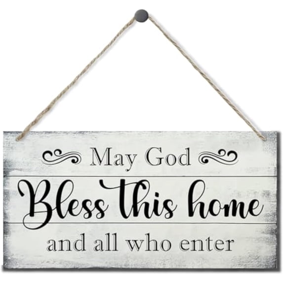 Decorative Signage, God Bless Sign, Wood Wall Art, Rustic Farmhouse ...