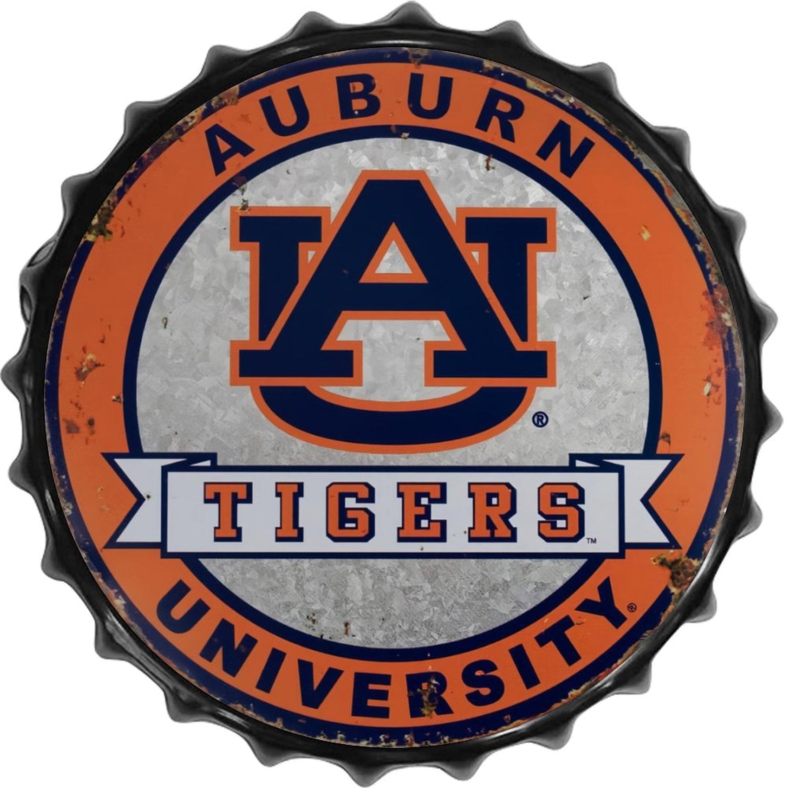 Decorative Signs: Auburn Bottle Cap Sign Metal Wall Art – Show Your ...