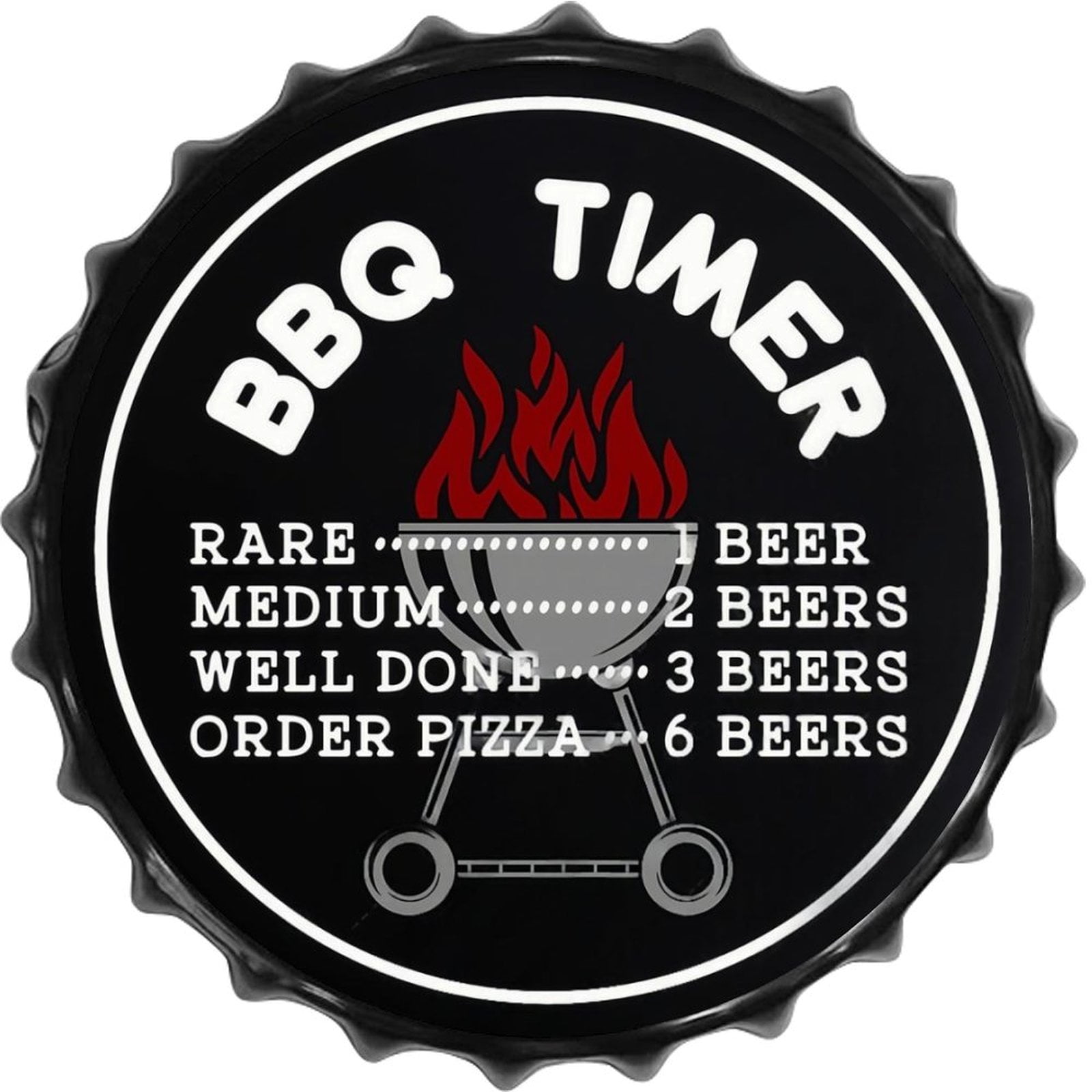 Decorative Signs: Funny Kitchen Signs - Retro - Beer Bbq Timer Sign ...