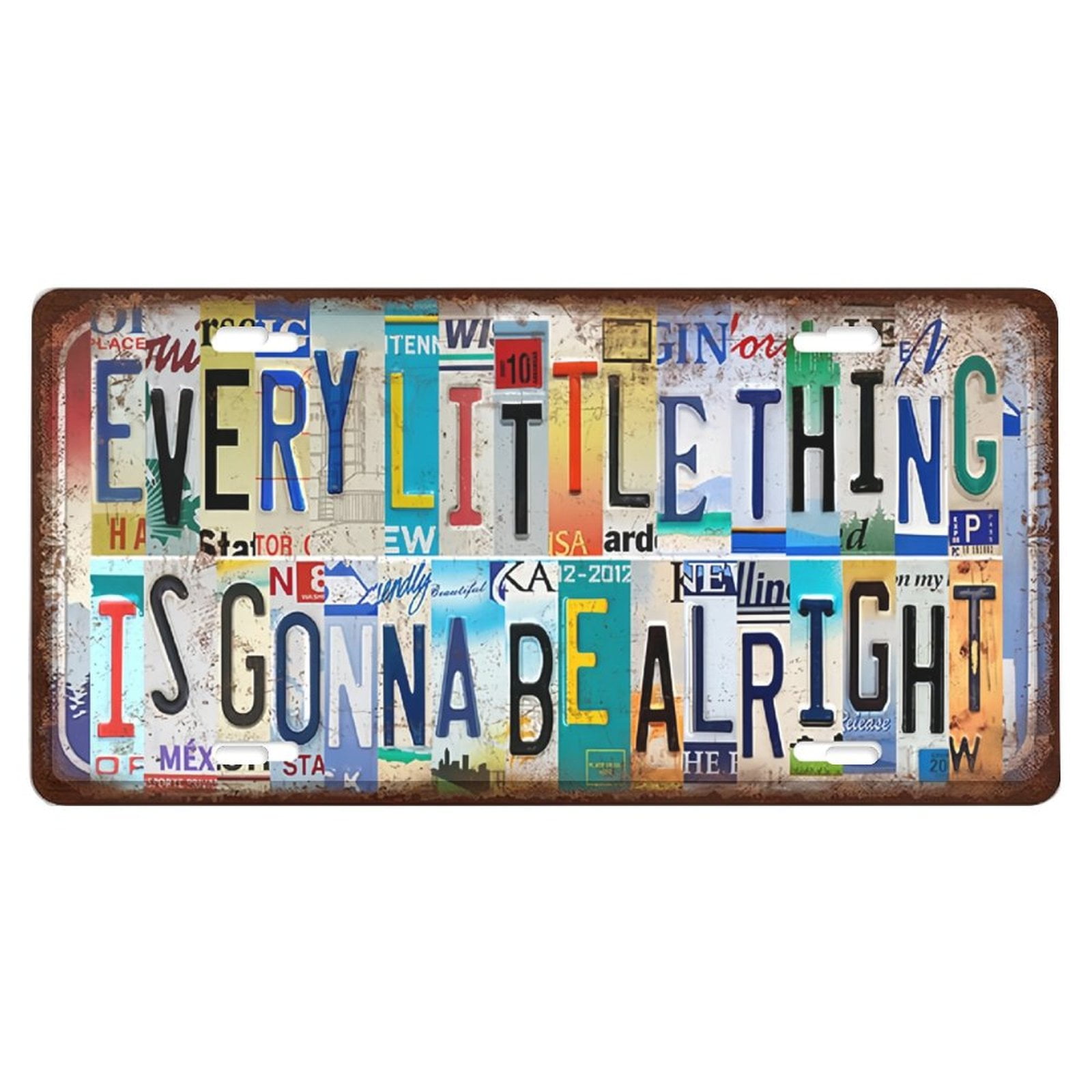 Decorative Signs: Vintage License Plate Wall Decor Every Little Thing ...