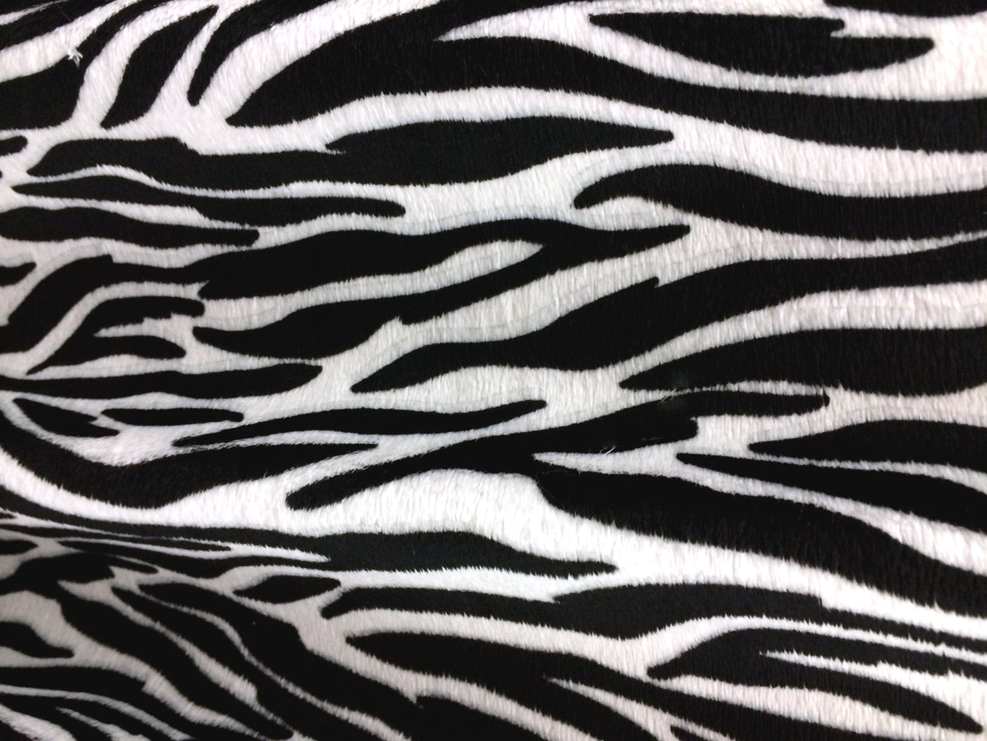 Decorative Silk Inc. VELBOA FAUX FUR ZEBRA ANIMAL PRINT FABRIC 58"/ 60 ...