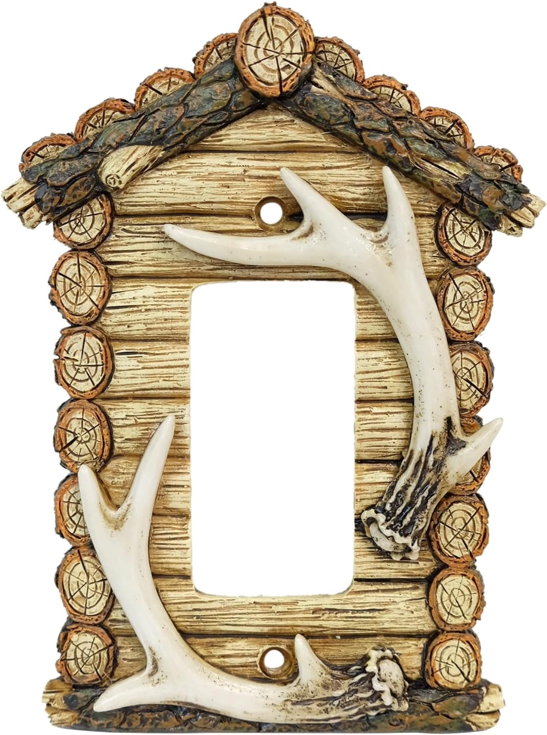 Decorative Single Rocker 1 Gang Switch Plate For Rustic Log Cabin ...