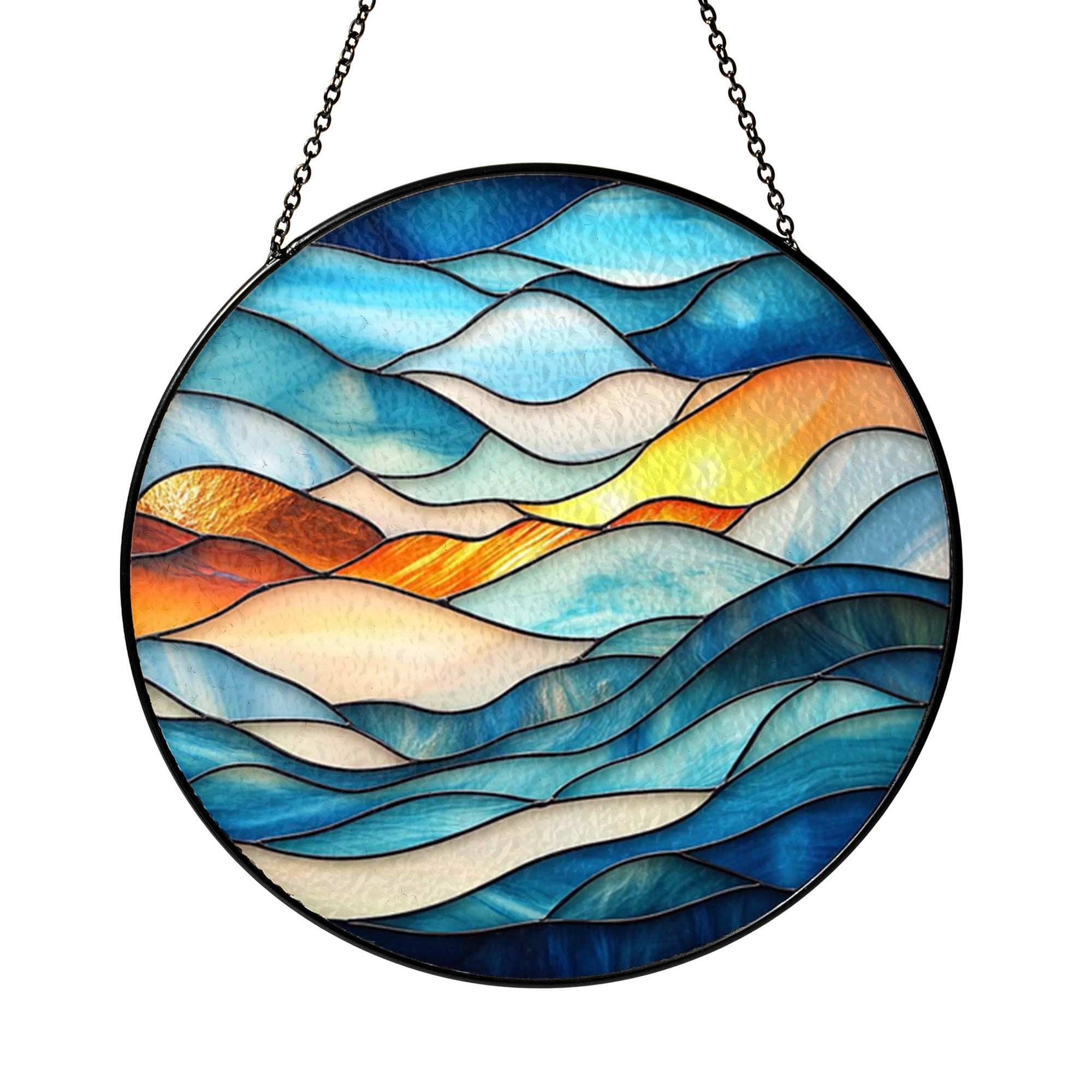 Decorative Sky Glass Style Window Art – Blue Cloud Scene1601 - Walmart.com