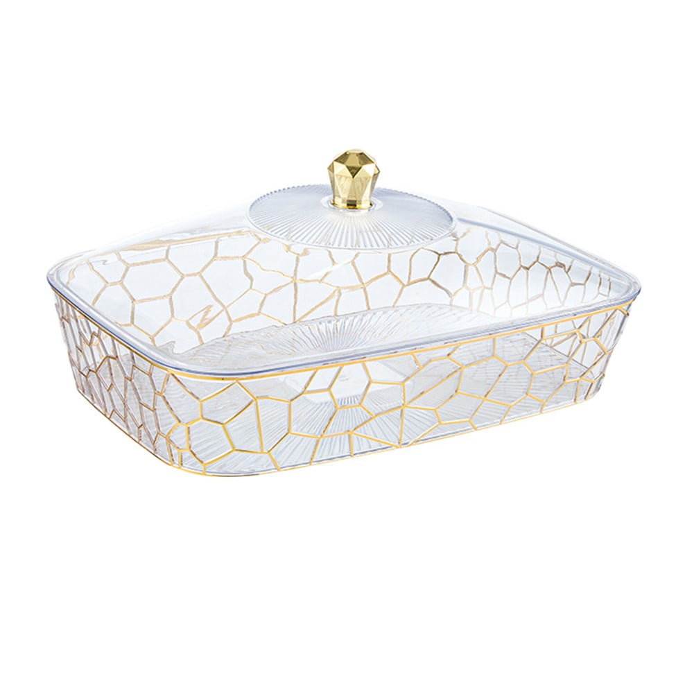Decorative Snack Plate Gold-rimmed Serving Dish Home Decoration Table ...