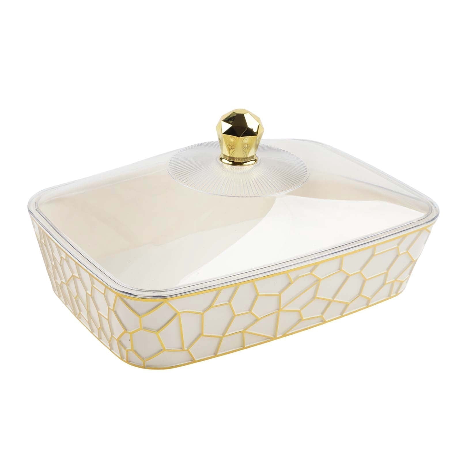 Decorative Snack Plate Gold-rimmed Serving Dish Home Decoration Table ...