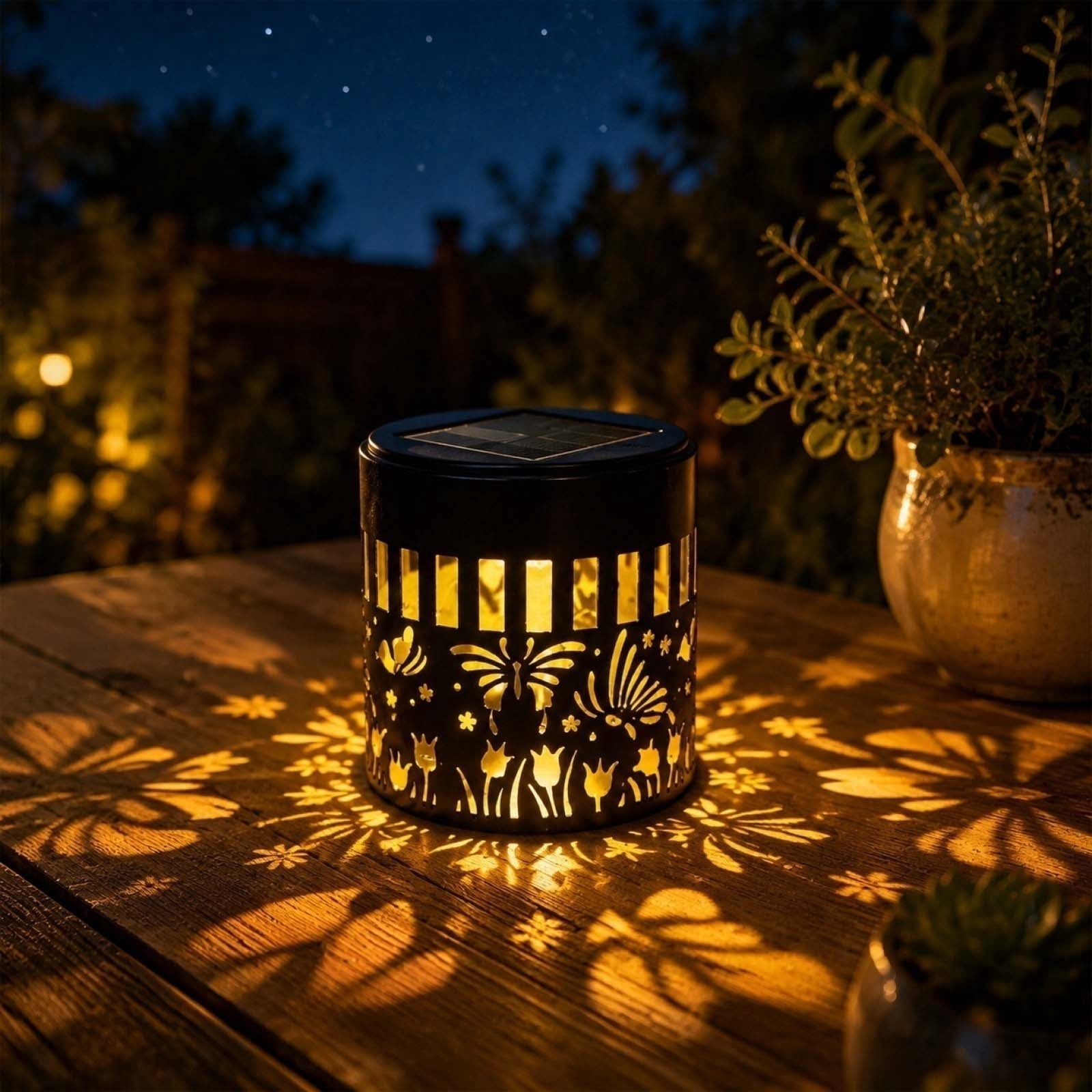Decorative Solar Lights Metal Solar Powered Outdoor Decks Step Wall ...
