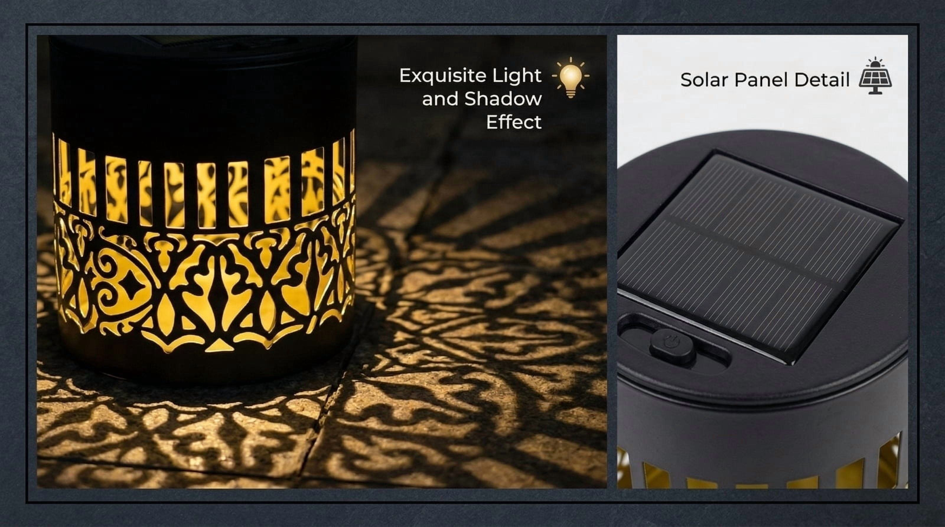 Decorative Solar Mandala Lights, Solar Mandala Lights Outdoor, Metal ...