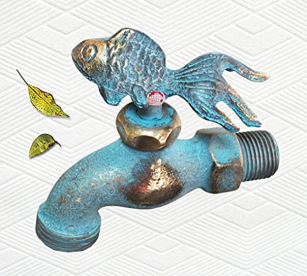Decorative Solid Brass Goldfish Garden Faucet 4 Inches L, Goldfish ...