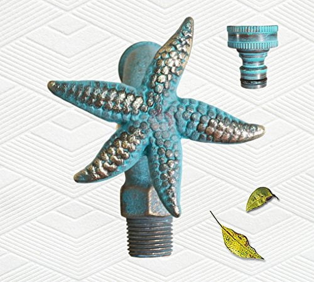 Decorative Solid Brass Starfish Garden Outdoor Faucet with a Brass ...