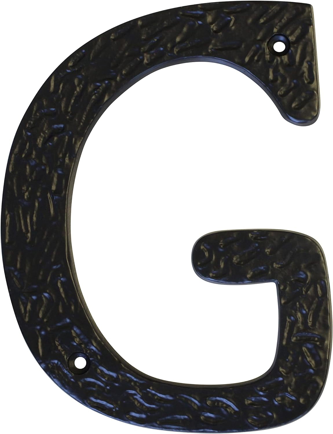 Decorative Solid Cast Iron 6" Tall House Address Letter G, Matte Black ...