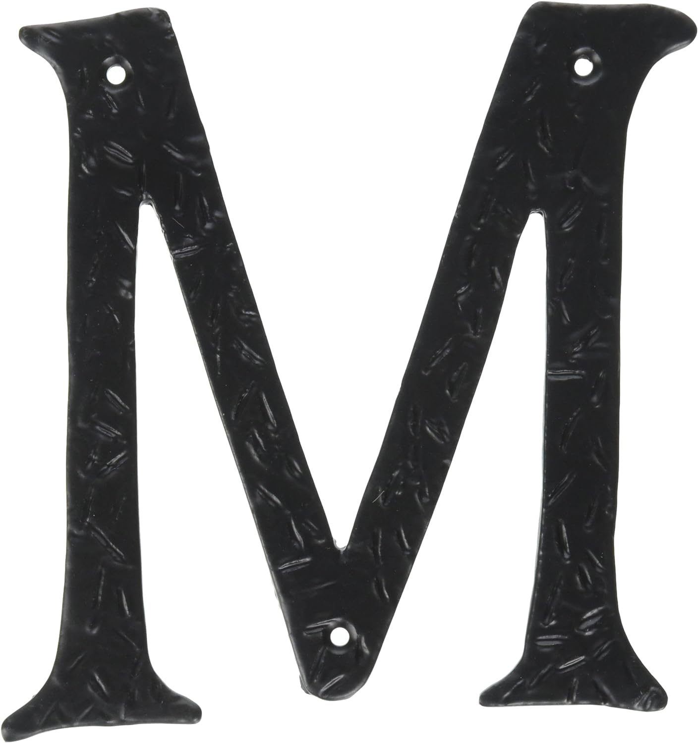 Decorative Solid Cast Iron 6" Tall House Address Letter M, Matte Black ...