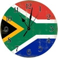 Decorative South Africa Flag Wall Clock – 10-Inch Round Vintage French ...