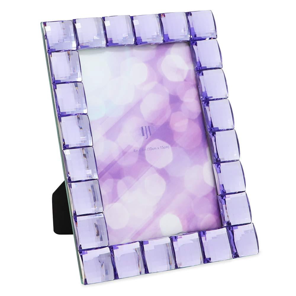 Decorative Sparkling Light Purple Jewel Picture Frame Photo Display ...