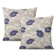 My Texas House 14" x 24" Ivory Fara Floral Cotton Slub Decorative ...