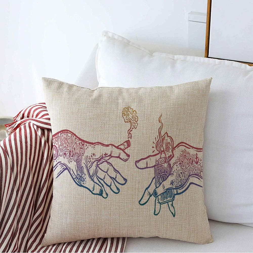 Decorative Square Throw Pillow Cover Tattooed Human Use Medicine ...