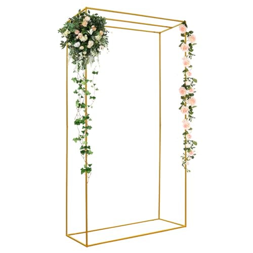 Decorative Square Wedding Arch, Wedding Arch Stand with Metal Bases ...