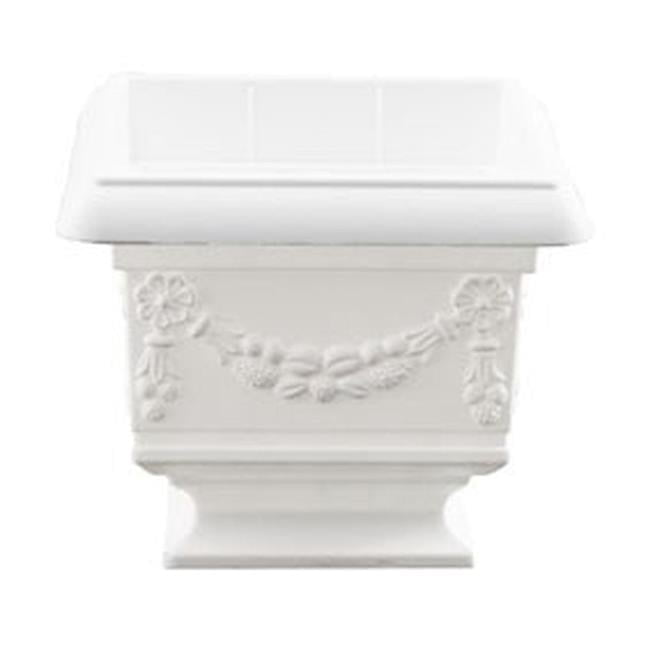 Decorative Square White on a Pedestal Planter - Walmart.com