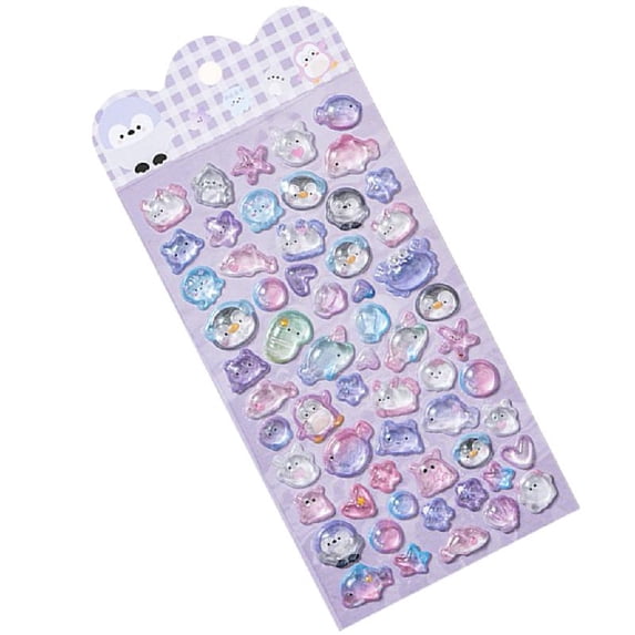 Decorative Sticker Adhesive PVC Resin Sticker For Water Bottle Pencil ...