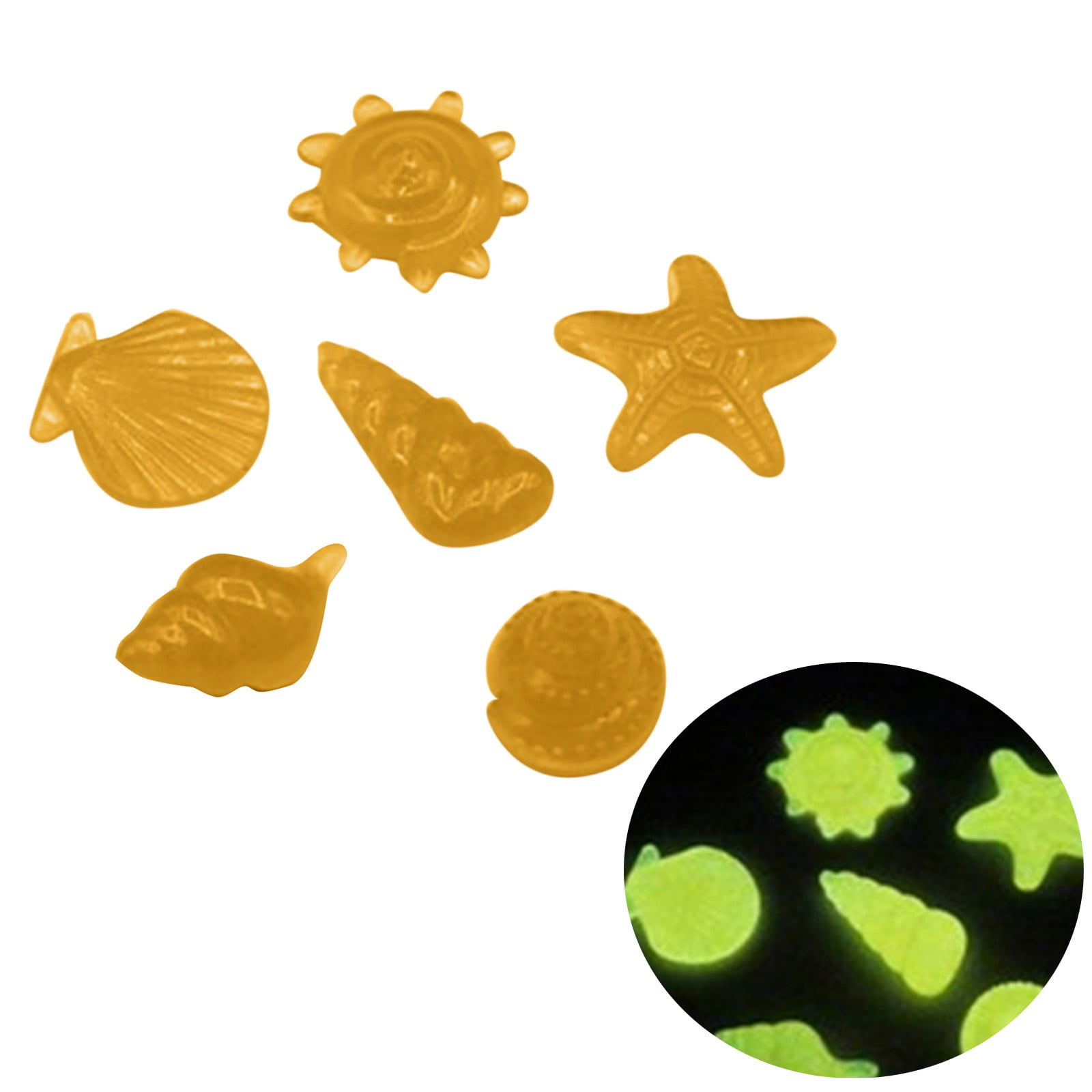 Decorative Stones 10Pcs Conch Shell Luminous Stone Aquarium Fish Tank ...